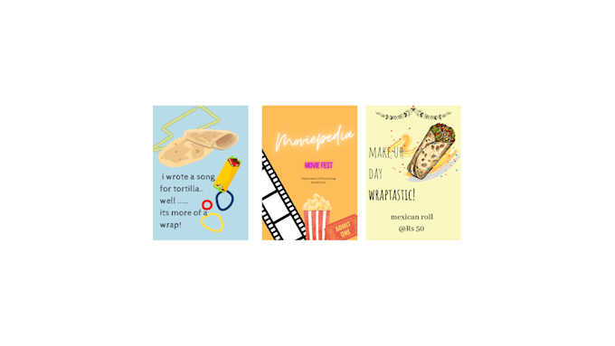 Design posters and complementary cards for your events by Amelinasneha ...