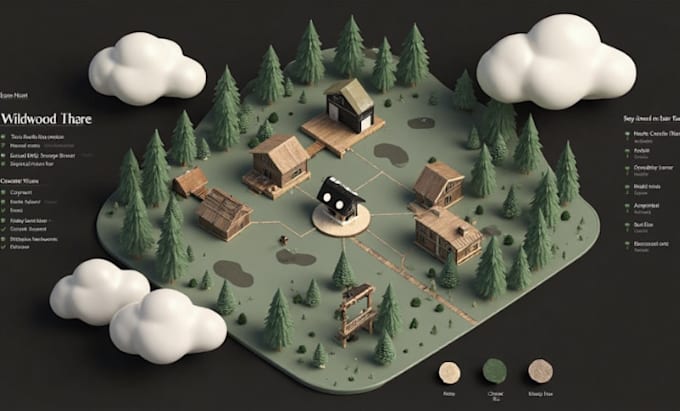 Draw vector map illustration campground maps rv park maps site maps ...