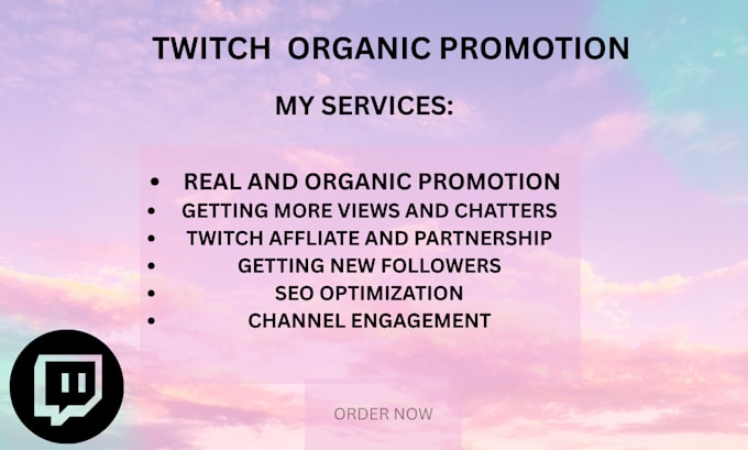 Promote your twitch channe to get live viewers, chatters,twitchchannel ...