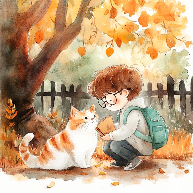 Watercolor children story book illustration storybook illustration ...