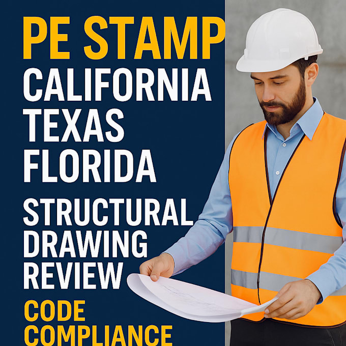 Pe stamp california texas florida, structural drawing review, code compliance by Engr_john001 ...