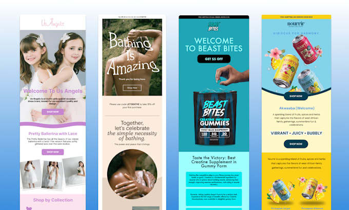 Design amazing email templates on figma by Swele_szn | Fiverr