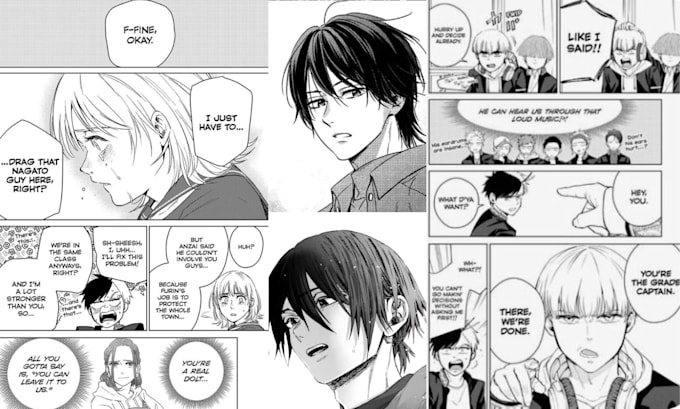 Draw anime manga manga panel storyboard comic strip comic page as a ...