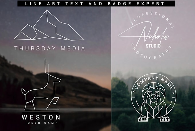 Do creative line art logo design for your business by Wisia_pawlak | Fiverr