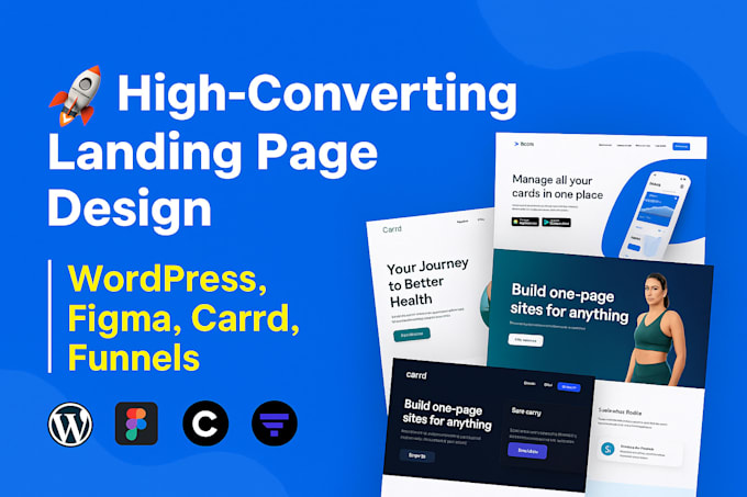 Build a high converting landing page design using figma ui ux and wordpress by Mick6001 | Fiverr