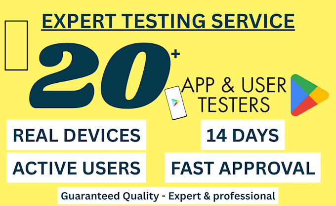 Provide 12 app testers or 20 testers for google play closed testing app ...