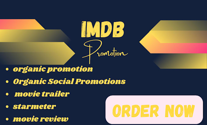 Do imdb promotion improve profile starmeter rank by Adamliyah | Fiverr