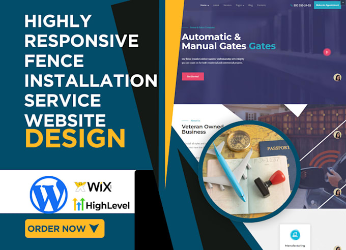 Design professional website for fence installation business fencing ...