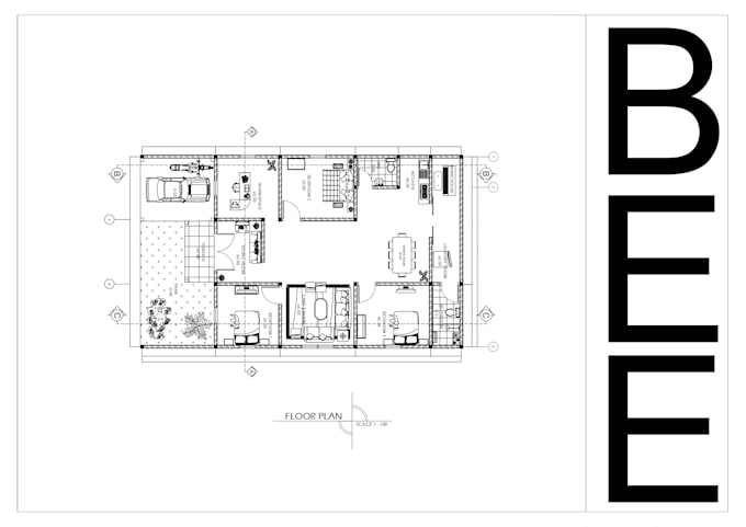 Draw your architectural floor plan in auto cad 2d by Tubagusbee | Fiverr