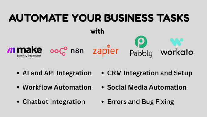 Make com automation, zapier workflows, n8n workflows, pabbly, workato automation by Imranafis ...