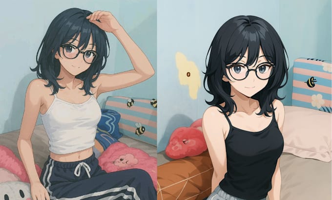 Do 2d anime art, 2d anime emote, anime pfp, anime original character by ...