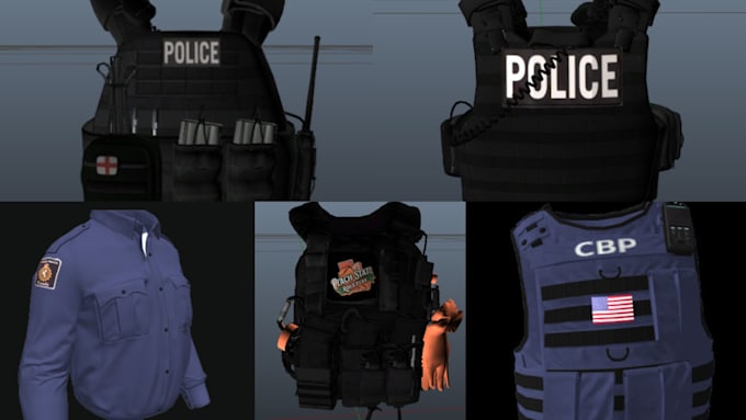 Create custom fivem clothing eup, mc kuttes, biker vests, police gear ...