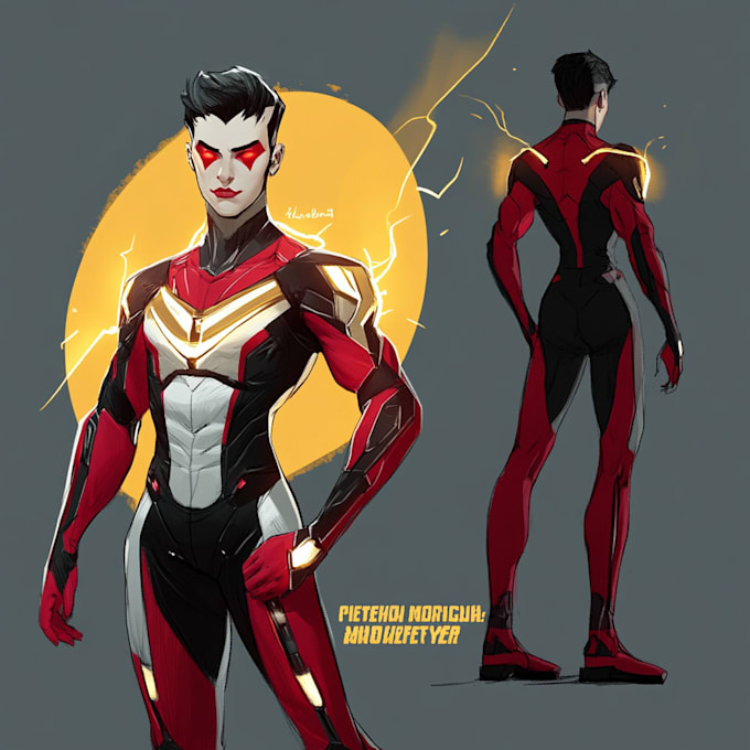 Create scifi, fantasy, superhero character design by Violetteou | Fiverr