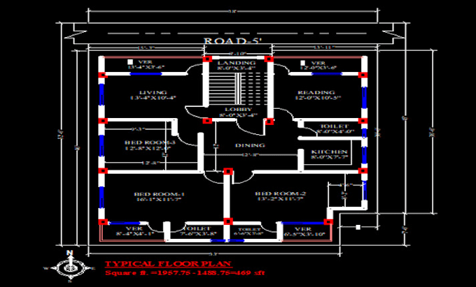 Do architectural 2d drafting autocad by Mamunah997 | Fiverr