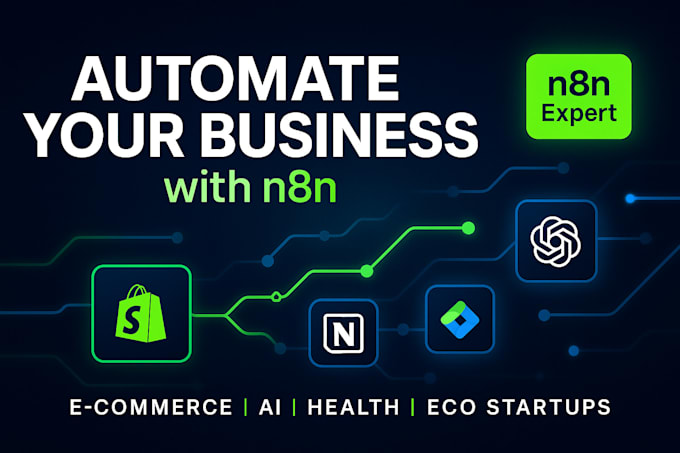 Automate your ecom, health, ai, eco business with n8n workflows, n8n automation by Jeroensven ...