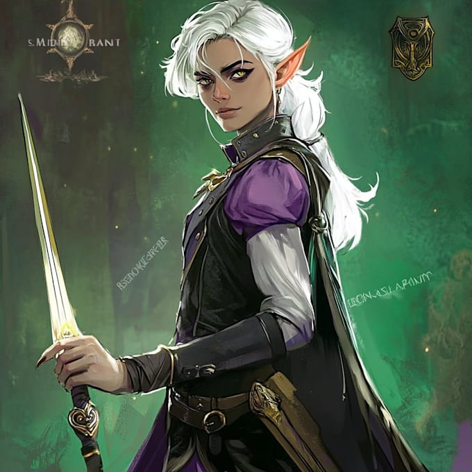 Draw dnd character art fantasy scifi illustration for you by ...