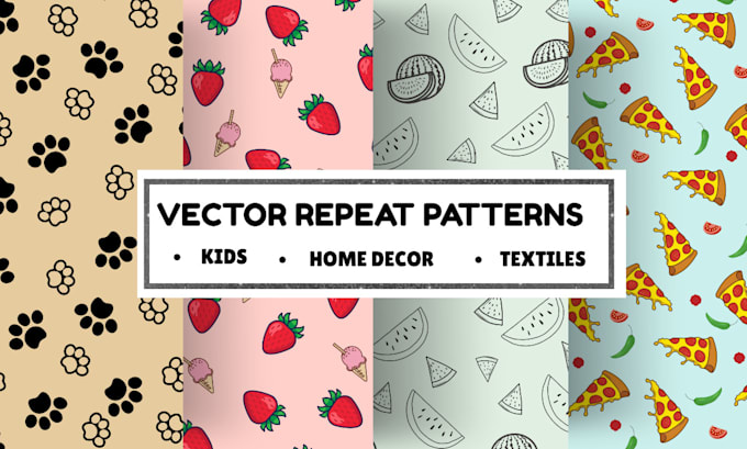 Create seamless repeat patterns with vector elements by Hashinivc | Fiverr