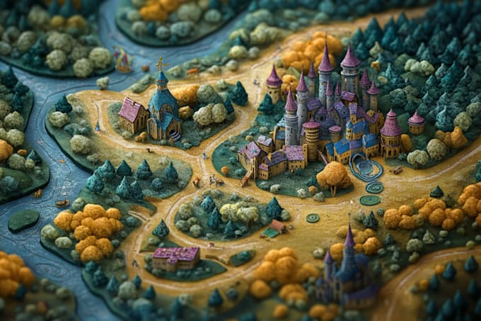 Make a high quality fantasy map illustration by Mackenna18 | Fiverr