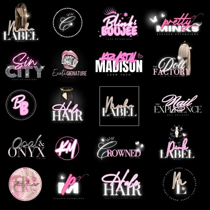 Create a custom glitter beauty logo design for your brand by ...