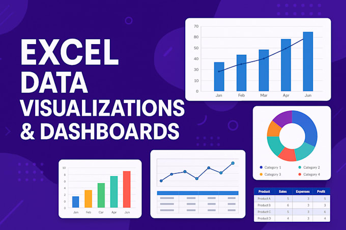 Create stunning excel charts and visualization by Rugiled | Fiverr
