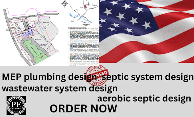 Design septic system, mep plumbing, mound leach field, drip irrigation ...
