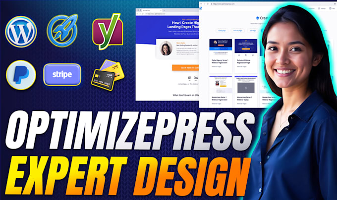 Create a high converting optimizepress landing page by Realmehak123 | Fiverr
