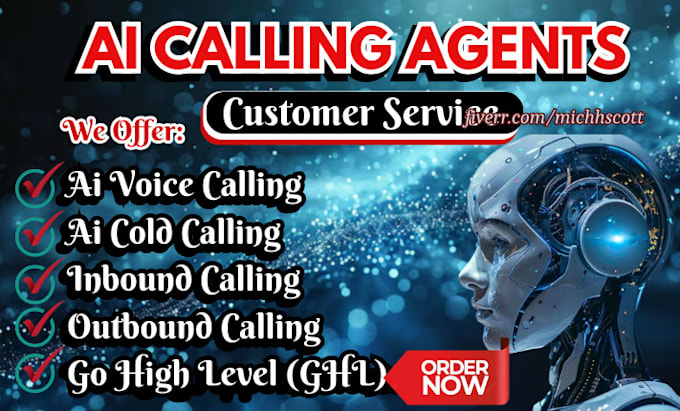 Build an ai calling agent for cold calls, inbound, outbound automation using ghl by Michhscott ...