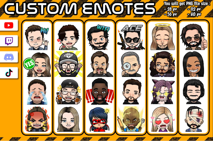 Do custom kick emotes, discord emotes, twitch emotes, sub badges twitch ...