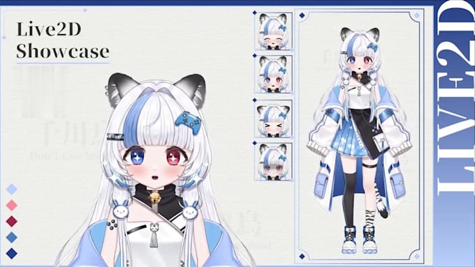 Create live 2d vtuber model , live 2d rigging, live 2d, live streaming ...