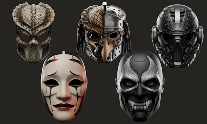 Design 3d cosplay mask 3d helmet mask 3d model 3d mask custom helmet ...