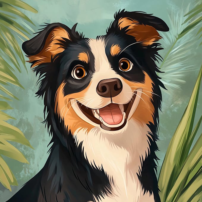 Make a custom disney pet portrait illustration by Denoshacoy | Fiverr