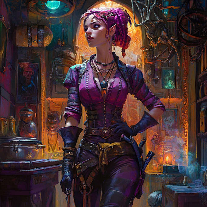 Illustrate dnd, fantasy character and dnd character in the dnd style by ...