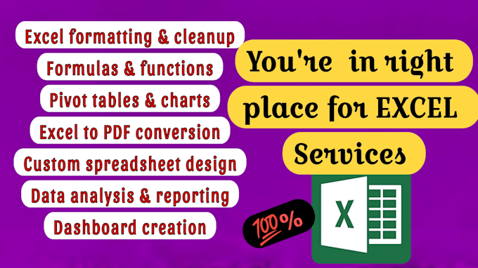 Create excel formulas, pivot tables, and charts by Dileepk97 | Fiverr