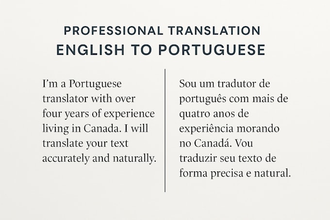 Translate english x portuguese with c1 fluency, formal and informal ...