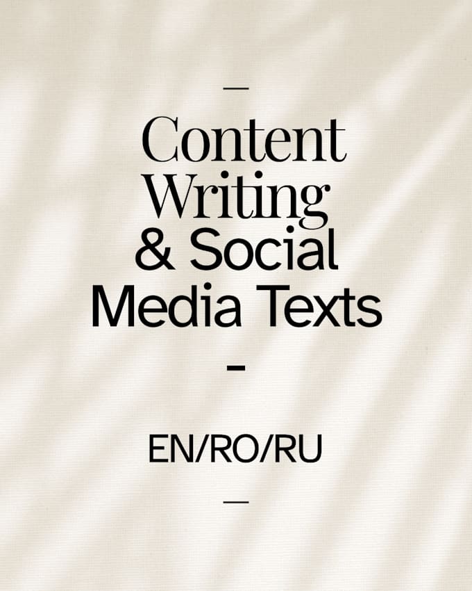 Do content writing, blog posts, social media content by Silvia_st86 ...