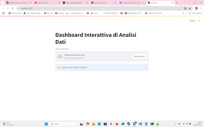 Creazione dashboard interattive in python streamlit e analisi dati by Steven73sound | Fiverr