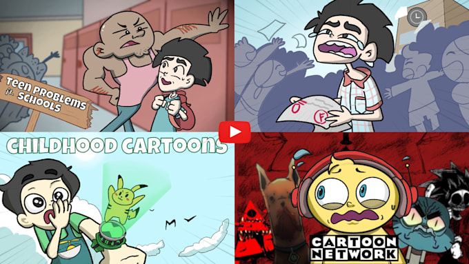 Draw a free cartoon thumbnail in 24 hours by Primekush | Fiverr