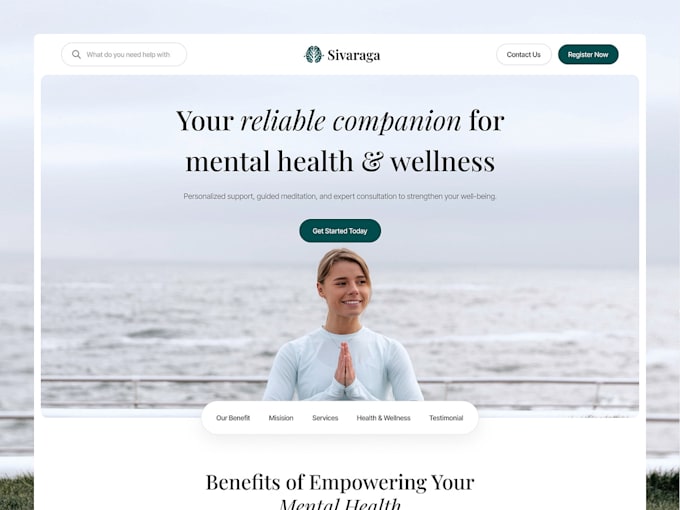 Design mental health and wellness medical website by Johan_mike1 | Fiverr