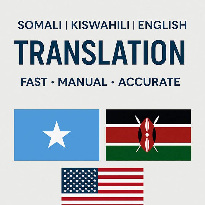 Translate between somali, kiswahili, and english accurately and ...