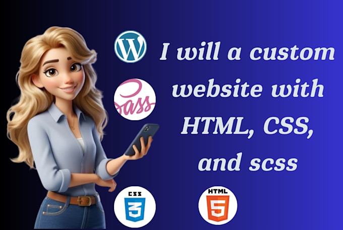 A custom website with html, css, and scss by Dikshyakhatiwad | Fiverr