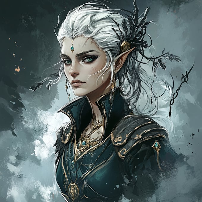 Draw fantasy character illustration by Defenrosa | Fiverr