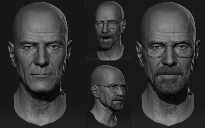 3d sculpting realistic head face bust full body in zbrush maya blender ...