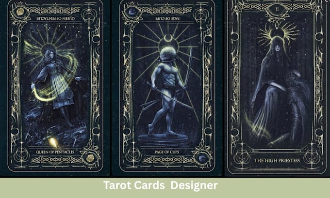 Design magical fantasy tarot cards or card game illustrations by ...