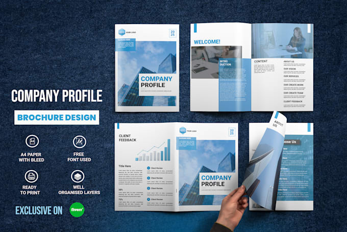 Design premium company profiles, home renovation, wedding magazine by ...