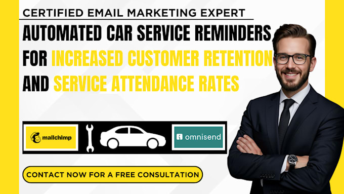 Set up weekly car dealership email reminders service omnisend mailchimp ...