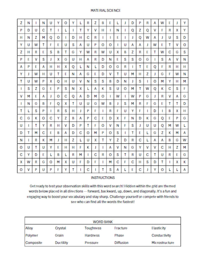 Create custom word search given topics or list of words by Sean_sales21 ...