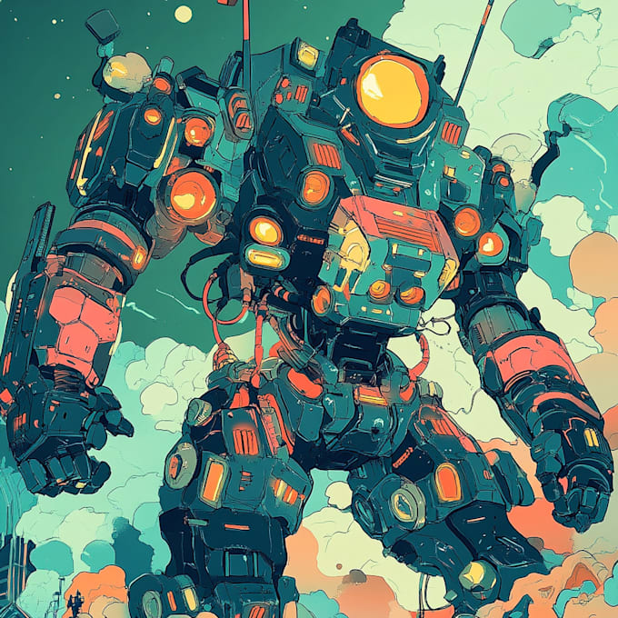 Draw a mecha and robot art by Airele_stokes | Fiverr