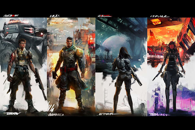 Draw your rpg game character design by Naniklaauw | Fiverr