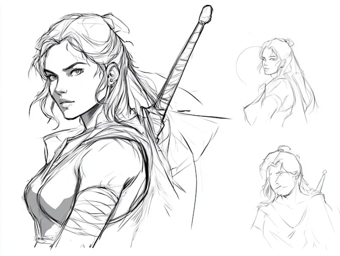 Make a quick sketch of your character design by Morsmaner | Fiverr