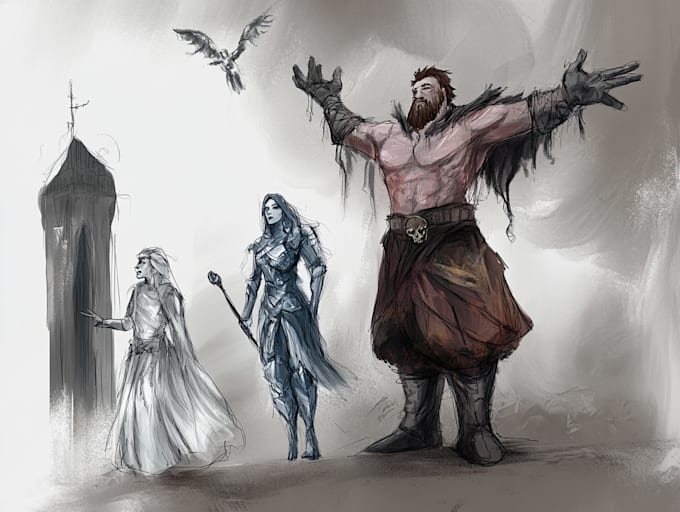 Create paintings, concept art illustration, sketches by Morsmaner | Fiverr